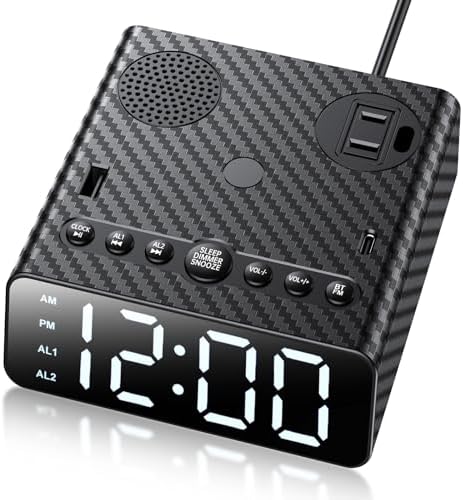 Amazon.com: Alarm Clock Power Strip: Featuring 2 USB Ports & 1 AC ...