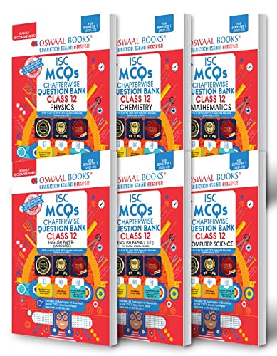 Oswaal ISC MCQs Chapterwise Question Bank Class 12 (Set of 6 Books ...