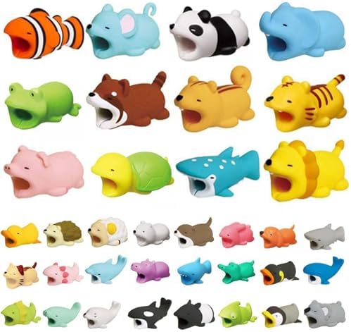 Amazon.com: ZAKVOOR 27 Pieces Cute Cable Protector for Phone Charger ...