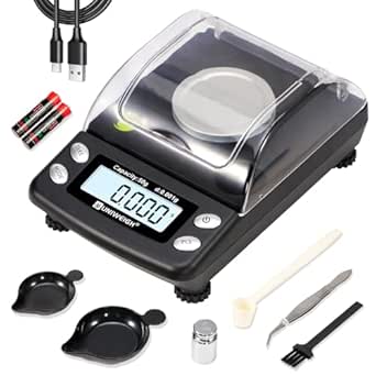 UNIWEIGH Bilancia digitale Milligrammi accurata 0.001g/50g, Bilancia mg ...