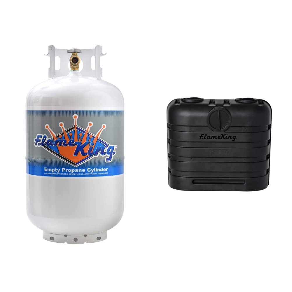 Amazon.com: Flame King 30 Pound Steel Propane Tank Cylinder with Type 1 ...