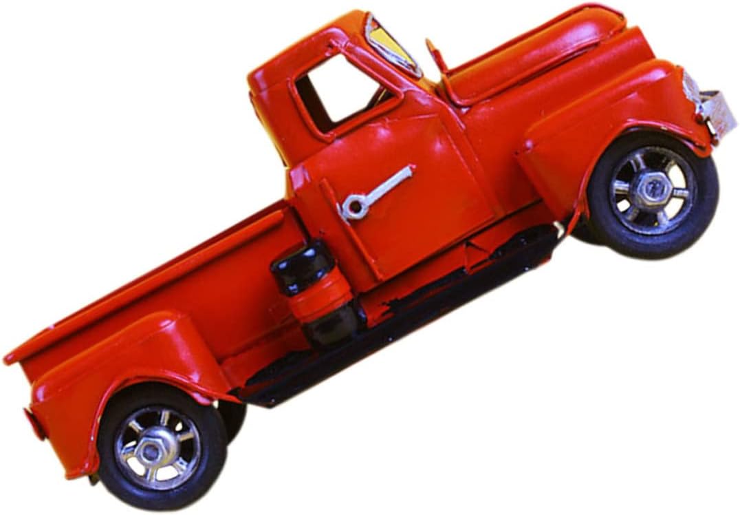 Amazon.com: ARTIBETTER 1Pc Model red Pickup Truck Classic Truck Models ...