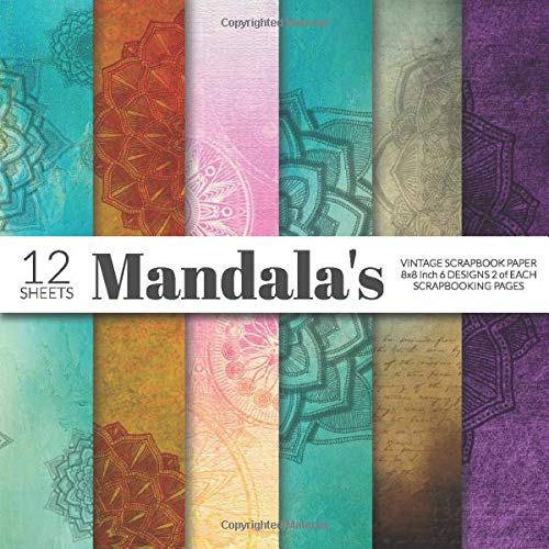 Independently Published Mandala's Vintage Scrapbook Paper 8x8 Inch ...