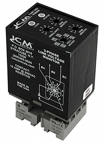 ICM Plug-in Line Voltage Monitor, 3 Phase: Amazon.com: Industrial ...