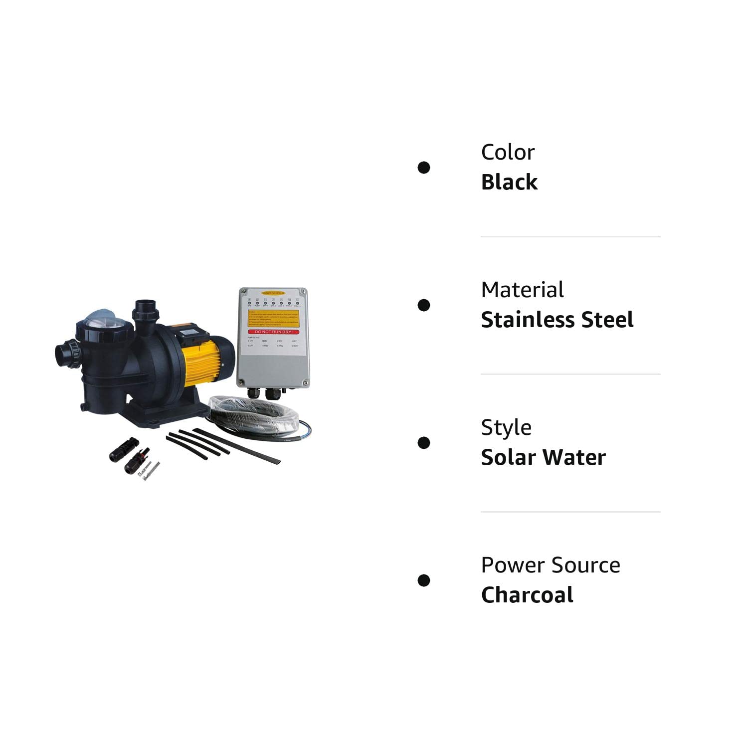 PWS 3 Years Warranty Swimming Pool Pump 48V 3/4HP Powerful Solar Water ...