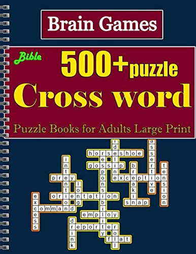 Bible Crossword: Puzzle Books for Adults Large Print Puzzles with Easy ...