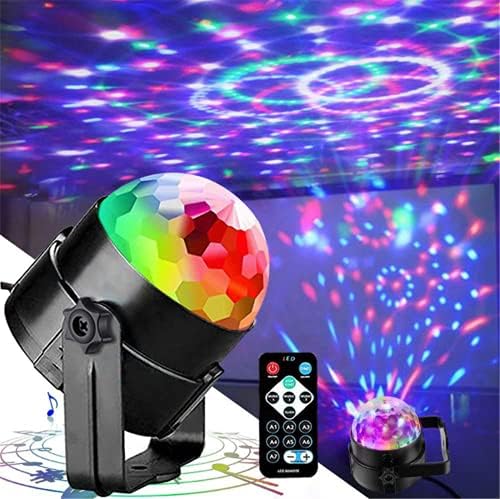 Disco Ball Light,Halloween Party Decorations Lights, USB LED Mini Sound ...
