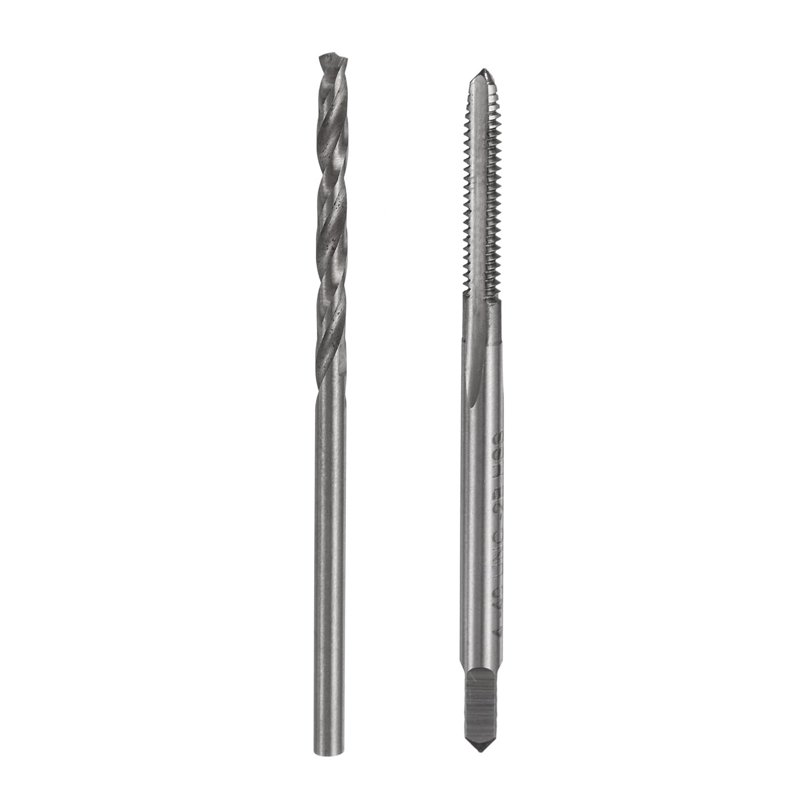uxcell Tap & Drill Bit Set, 1pcs 4-40 UNC Straight Flute Thread Taps ...