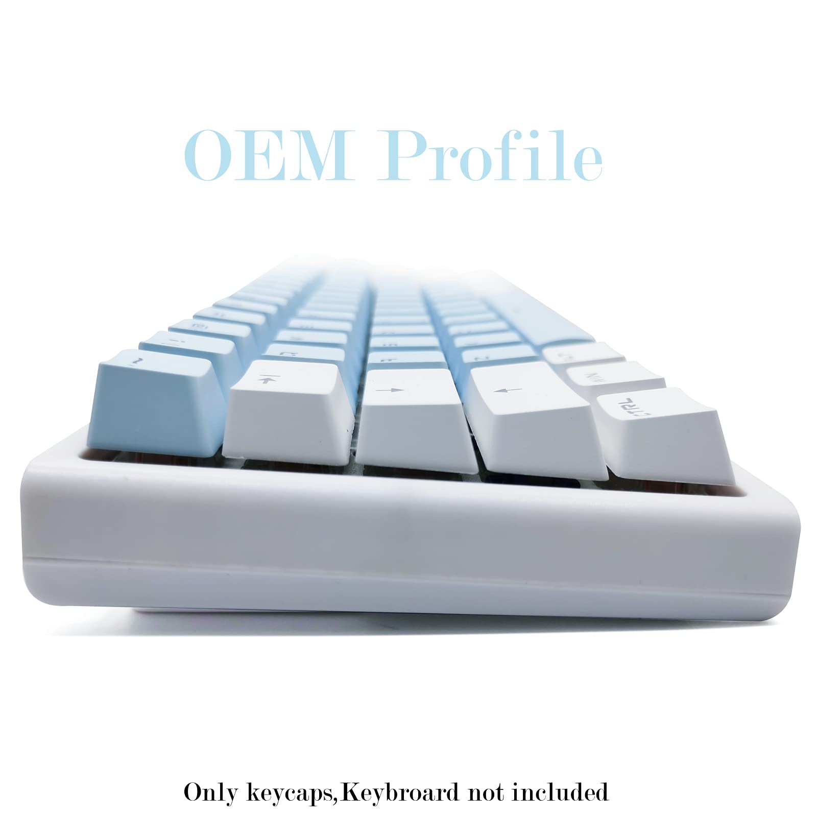 XVX White Keycaps Custom-Keycaps 60 Percent, Suitable for GK61/RK61 ...