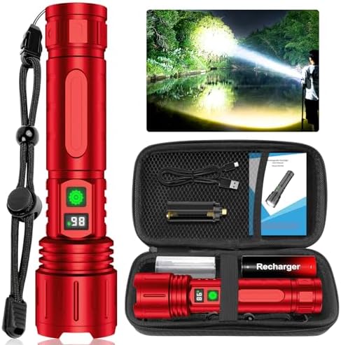 Flashlights High Lumens Rechargeable, 10000 Lumens Super Bright LED ...