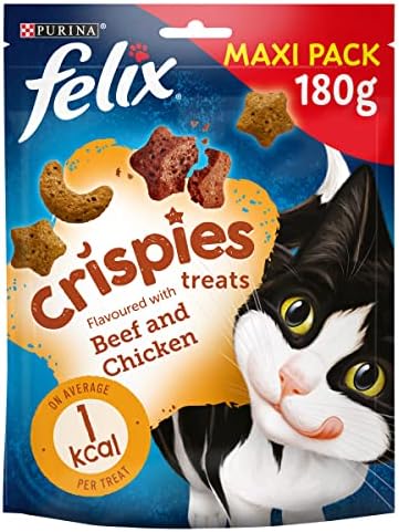 Whiskas Crunch 10 Packets, Cat Treats for Adult Cats with a Mix of ...
