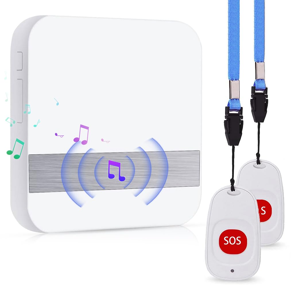 Supvox® Wireless Pager Wireless Systems for Seniors 80 M (2 Call ...