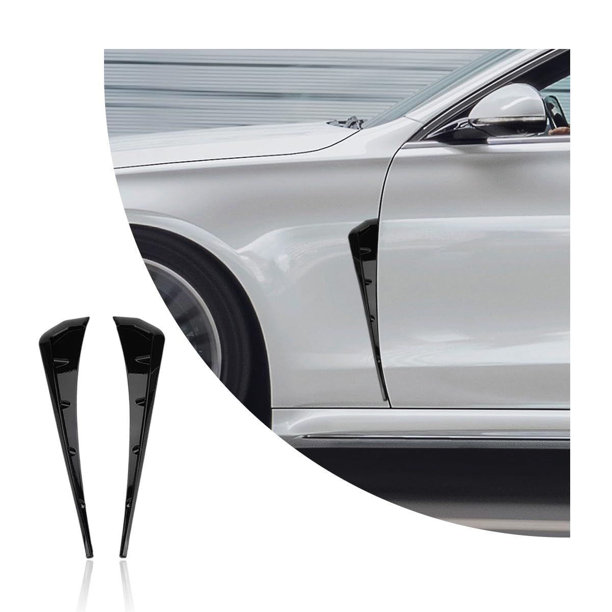 Amazon.com: povtii 2PCS Car Fender Side Vents, Carbon Fiber Spoiler ...