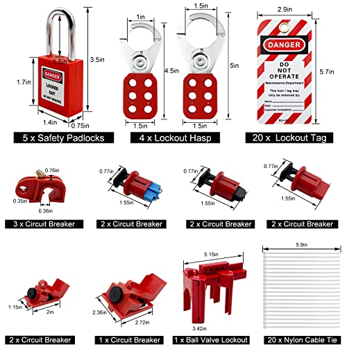 Snapklik.com : Lockout Tagout Kit - Clamp-On Circuit Breaker Lockout ...