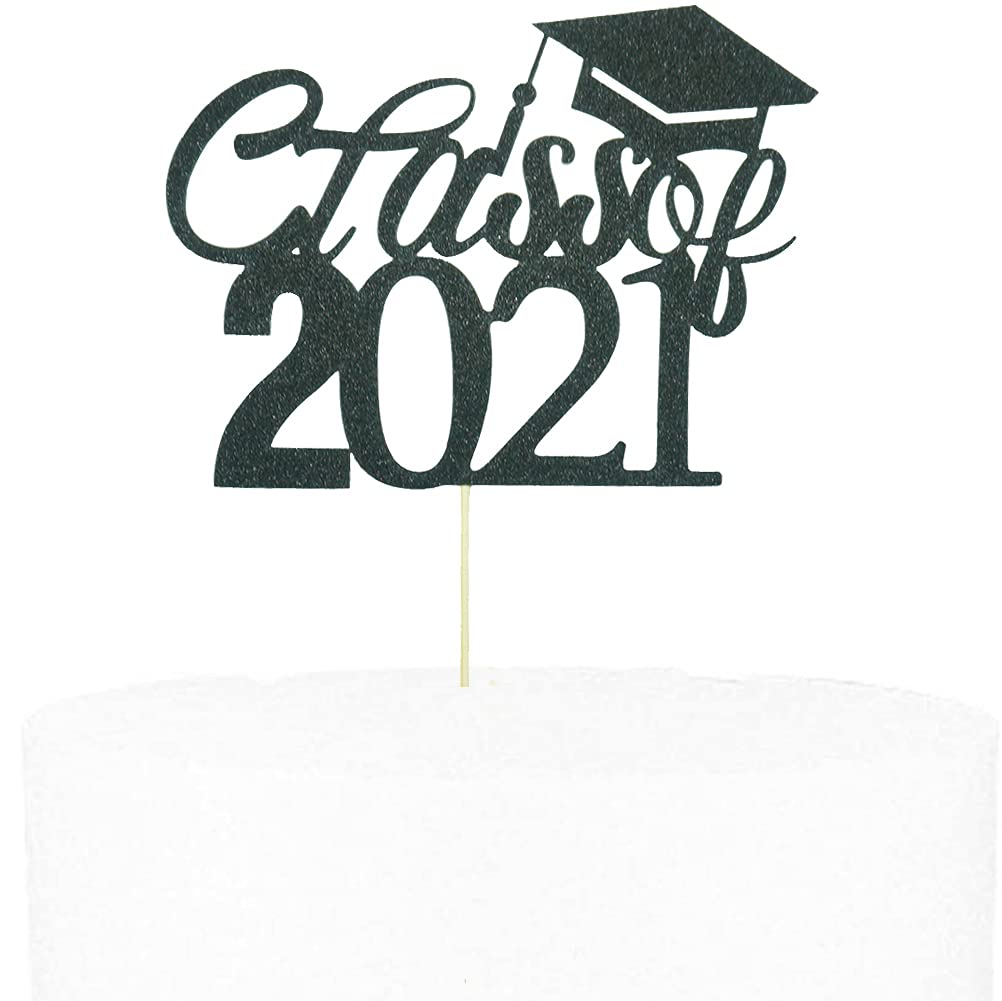 Buy Double-sided Glitter 2021 Congrats Grad Cake Topper - Class of 2021 ...