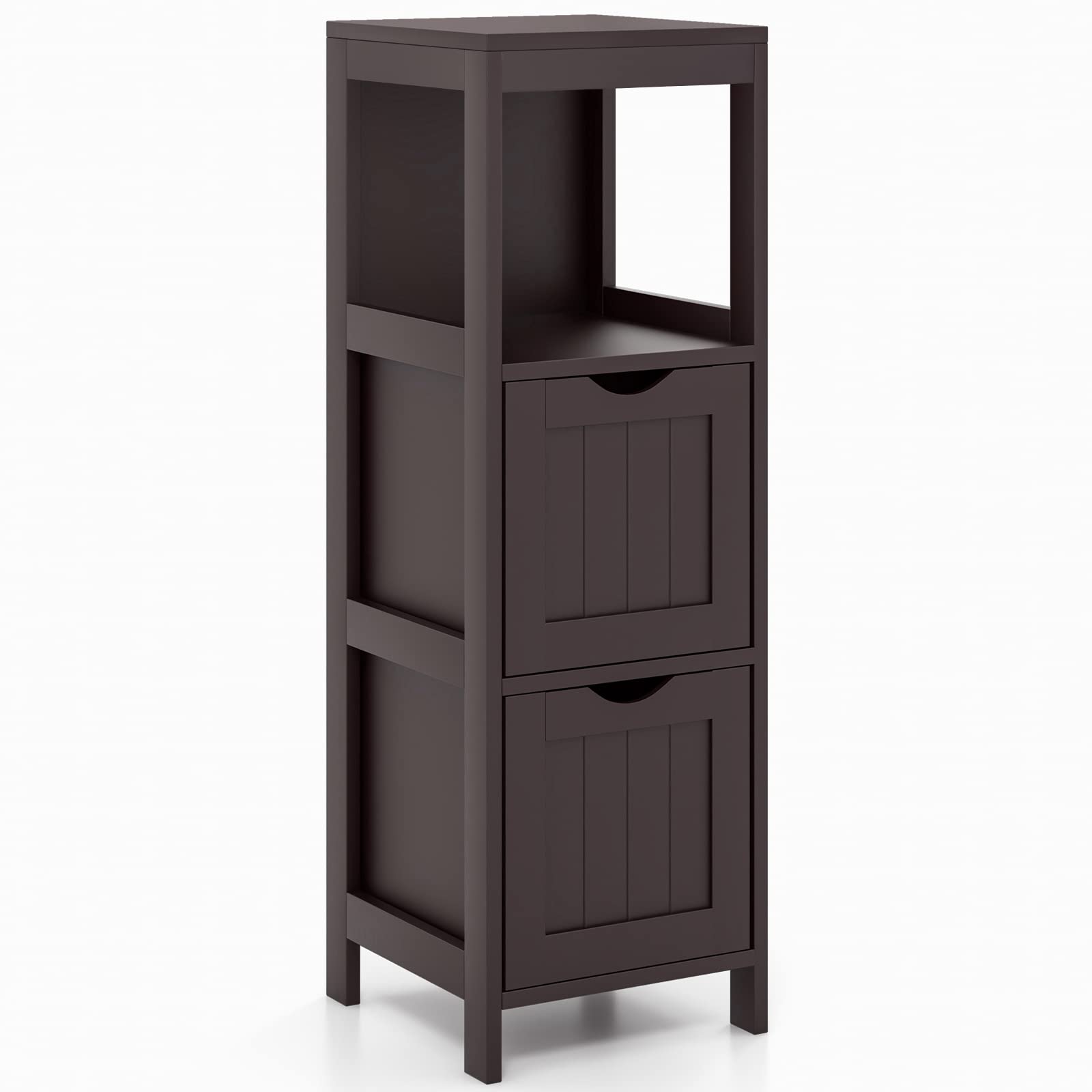 Amazon.com: Giantex Slim Bathroom Storage Cabinet - Freestanding ...