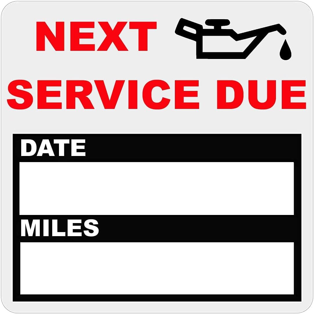 Amazon.com : Oil Change Stickers Static Cling,2 inch 60pcs Square ...