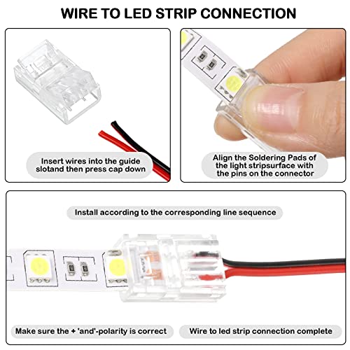 Snapklik.com : RGB LED Light Strip Connectors 20 Waterproof LED Adapter ...
