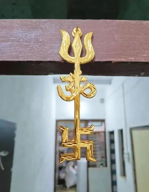 Shree Ji Feng Shui/Trishakti (Swastik Om Trishul Symbol) Tri Shakti ...