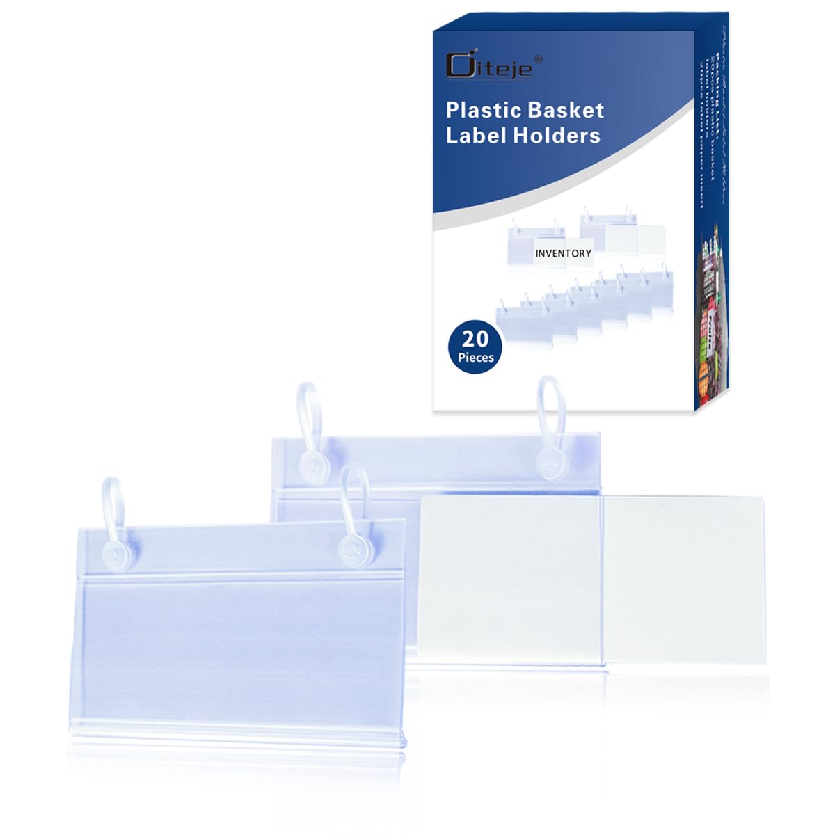 Amazon.com : Diteje 20 Pack Plastic Basket Label Holders,Price Sign ...