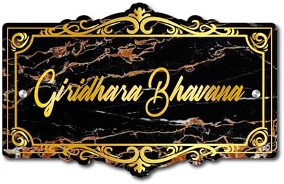 Welcomewallz Marble Name Plate For Home Entrance | Customized ...