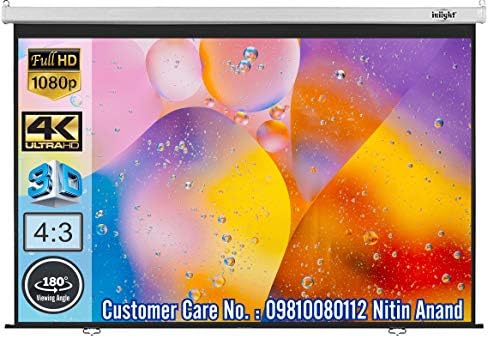 Inlight Wall Type Pull Down Spring Action Projector Screen, Size: - 6 ...