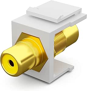 HB-DIGITAL Keystone Module with RCA Connector (Marking Yellow ...
