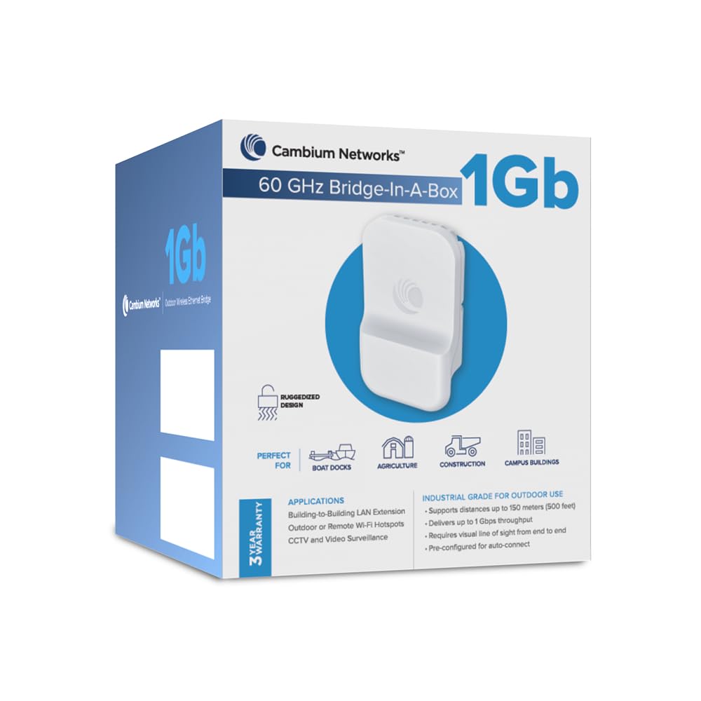 Amazon.com: Cambium Networks 60 GHz Bridge in a Box 1 Gb- Extend ...