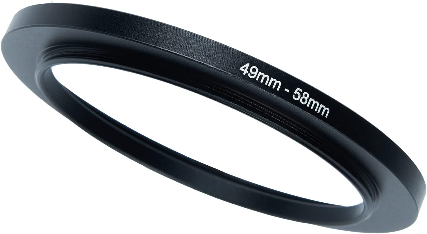 Amazon.com : 49mm to 58mm Step-Up Ring Filter Adapter for All Brands UV ...