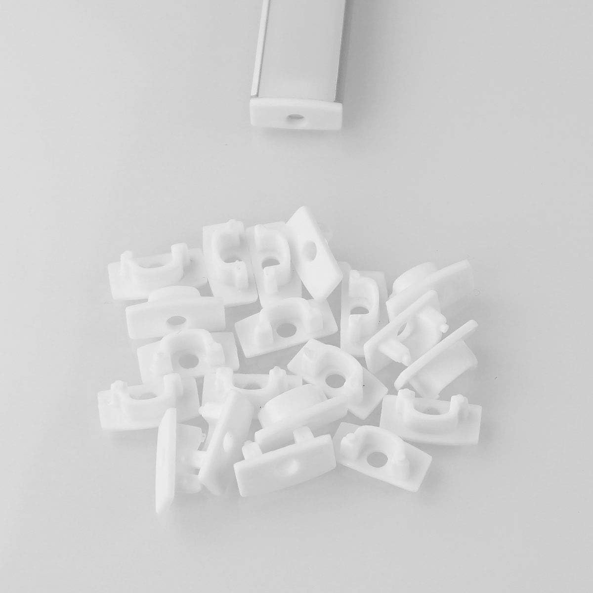 20Pack Caps and Mounting Clips &90 Degrees Corner Connectors for U ...