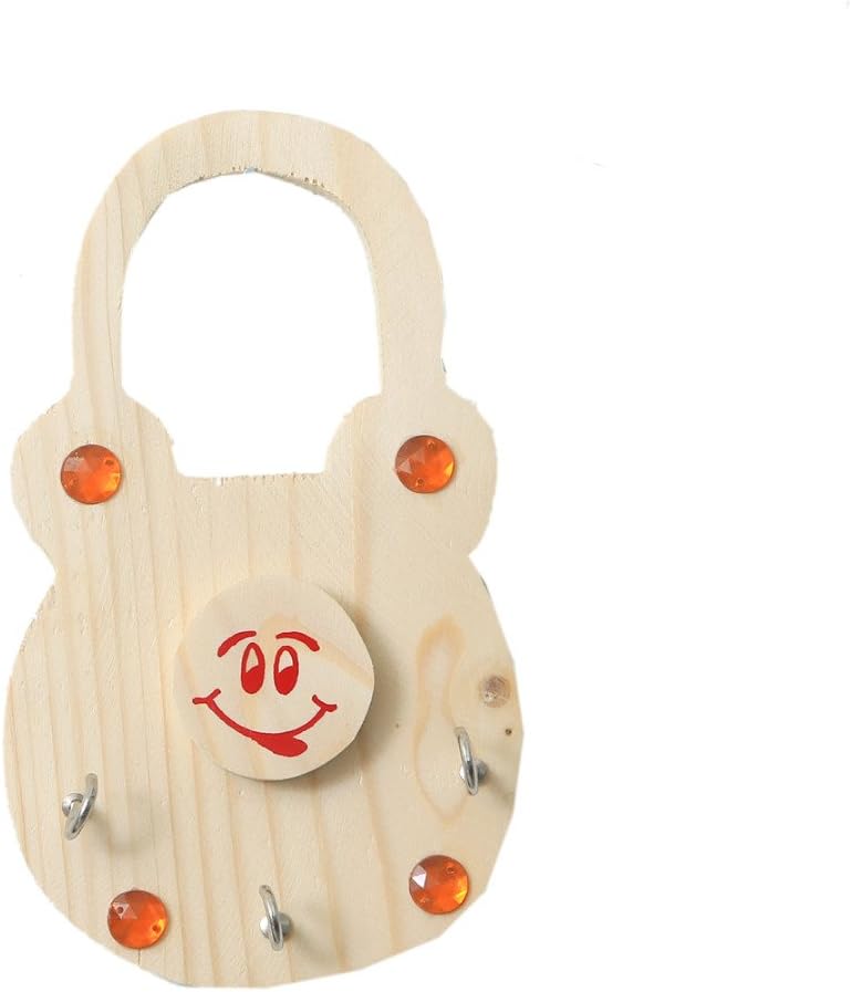 Amazon.com: Kuber Industries Wooden Handicraft Smiley Key Holder ...