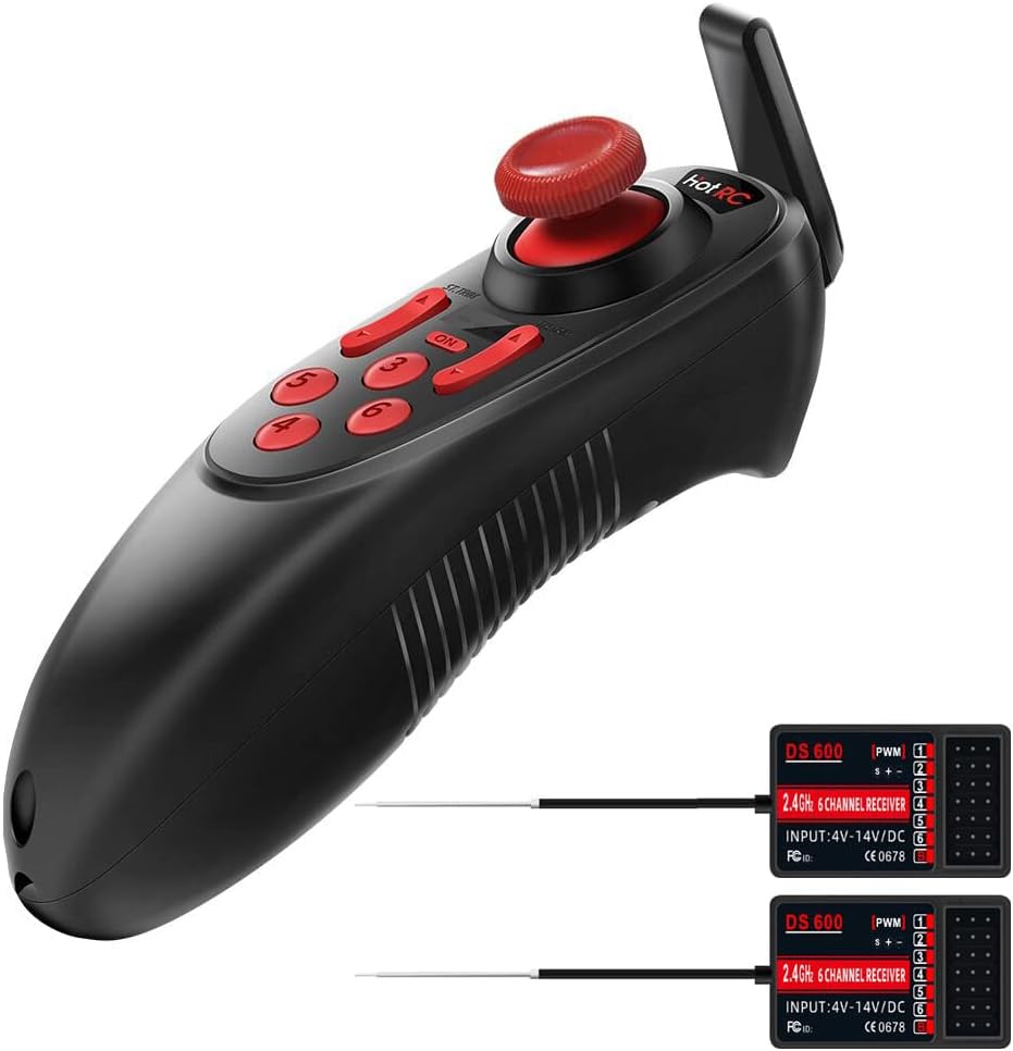 havcybin HOTRC DS-600 6CH 2.4GHz RC Transmitter and Receiver Remote ...
