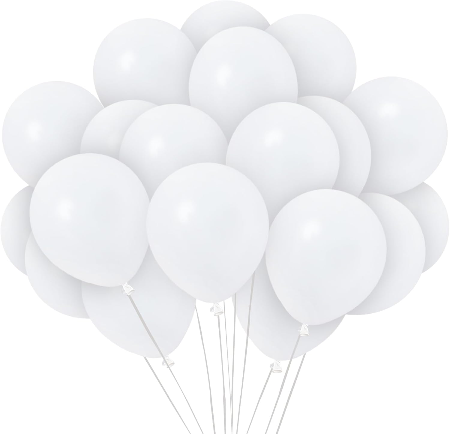 Amazon.com: Treasures Gifted Solid White Balloons 72 Pack - 12 Inch ...