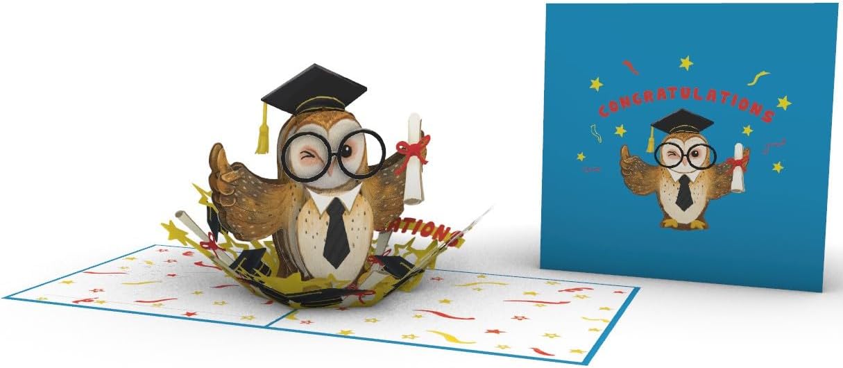 Amazon.com : iGifts And Cards Smarty Owl Graduation Festivity 3D Pop-Up ...