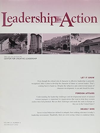 Leadership in Action, No. 3, 2003 (J-B LIA Single Issue Leadership in ...