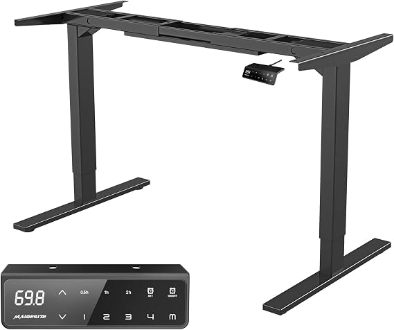 MAIDeSITe Mesa de pie eléctrica Ajustable en Altura 2 Patas Elevadoras ...