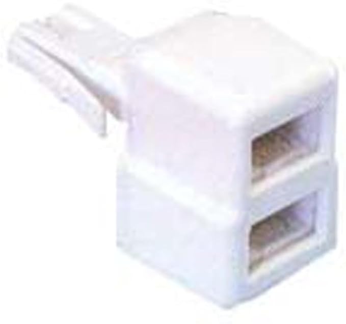World of Data - 2-Way Telephone Double outlet adapter (4 wire) - to fit ...