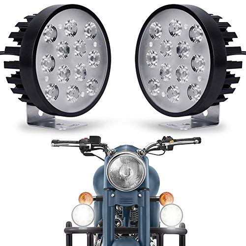 Autofy Universal 12 LED Car/Motorcycle Fog Lights Auxillary Lights for ...