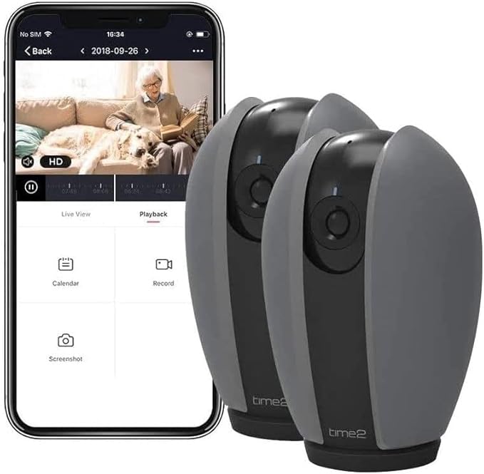 Time2 Olivia Indoor WiFi Security Camera - Smart Motion Tracking with ...