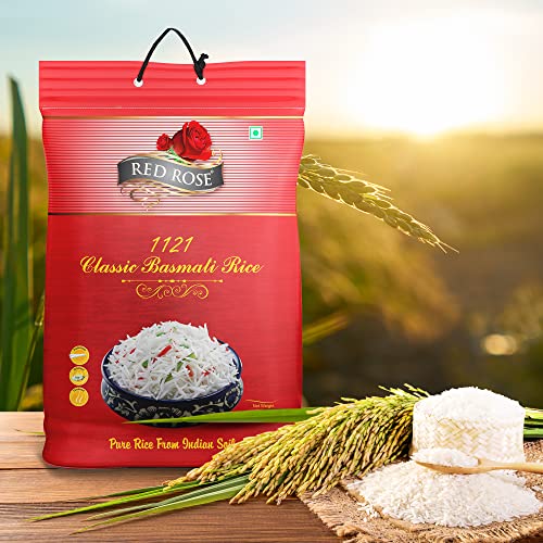 Red Rose Classic Basmati Rice, Perfectly Aged, Rich Aroma, Best Indian ...