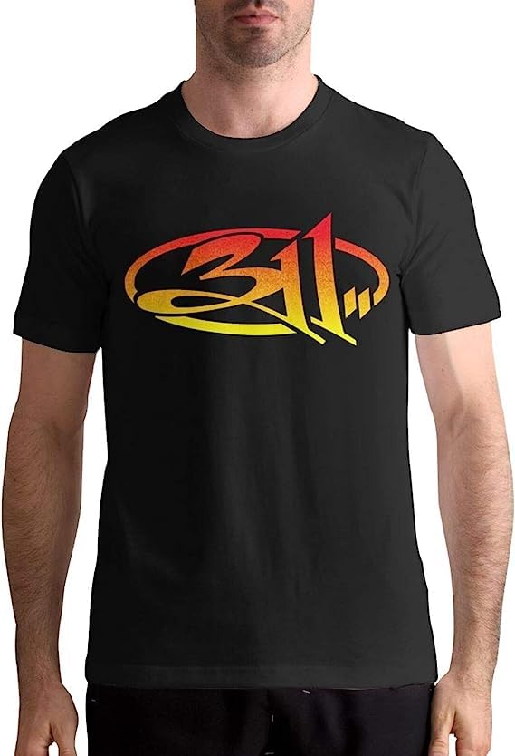 311 Band T Shirts Men's Fashion Summer Short Sleeves Tees Small Black ...