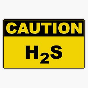 Amazon.com - H2S Caution Sign Vinyl Sticker Waterproof Bumper Sticker ...