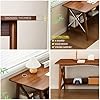 Amazon.com: NELYE Extra Long Desk with Bookshelf - Solid Wood Home ...