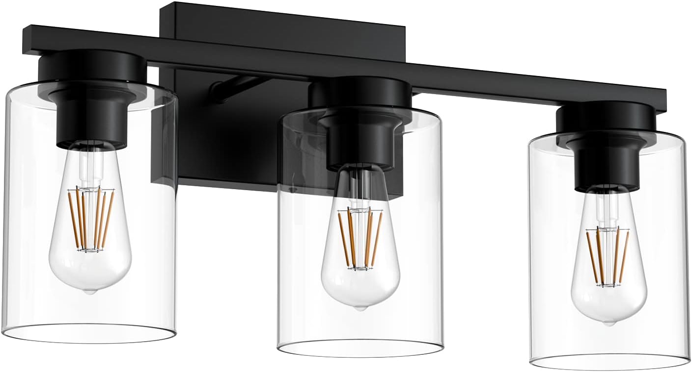 Tipace Industrial Bathroom Vanity Lighting Fixtures 3 Lights Vintage ...