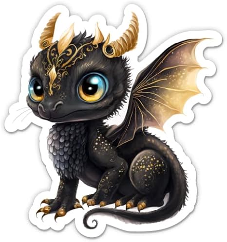 Amazon.com - Cute Dragon Sticker - 3" Laptop Sticker - Waterproof Vinyl ...