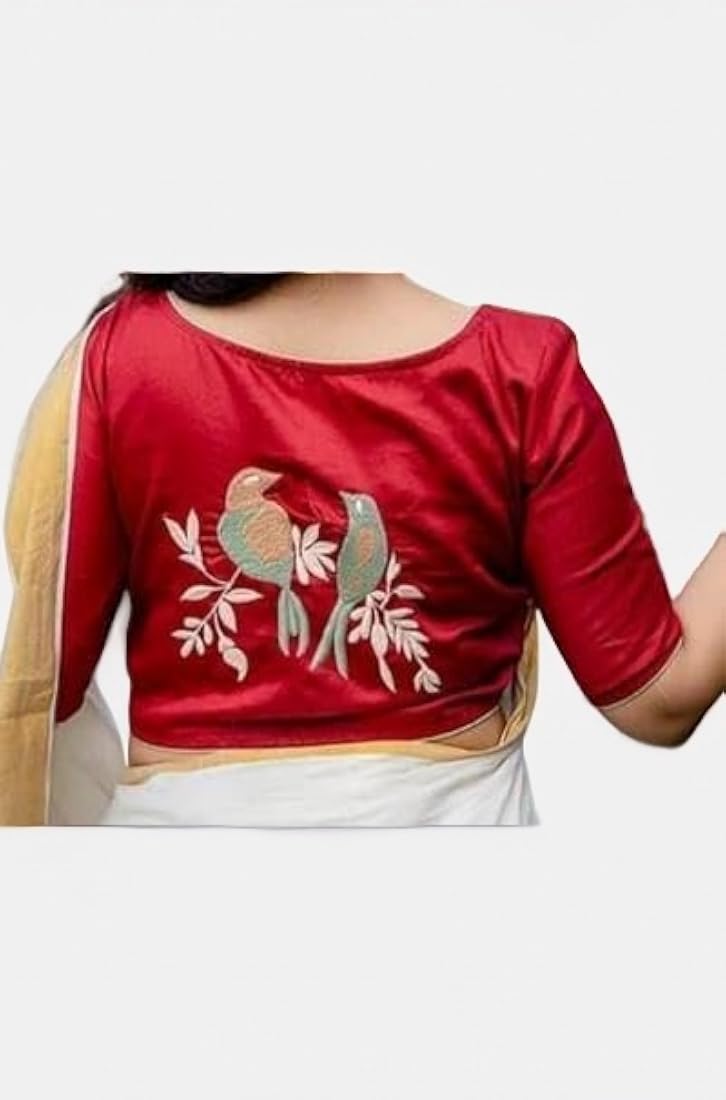 Red Blouse With Birds