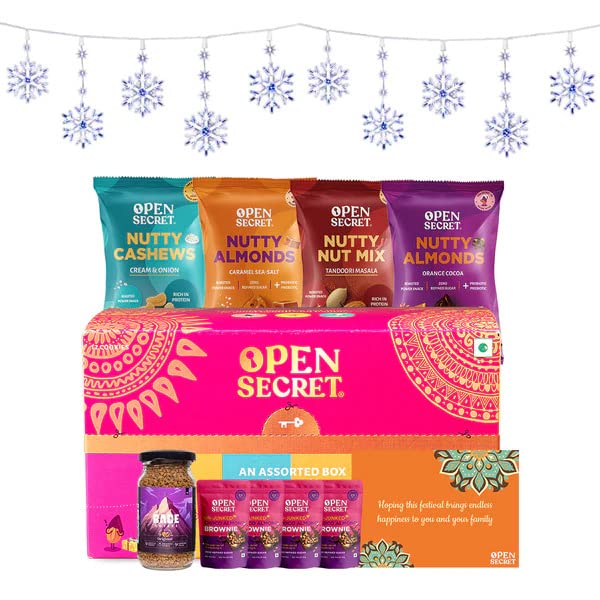 Open Secret Snacks Gift Hamper Box| Rage Coffee Original, Nuts ...