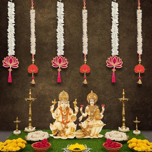 Buy Party Propz Lotus Hangings for Decoration - 6 Pcs Handmade Lotus ...