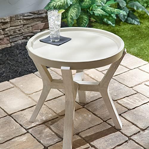 Amazon.com: Pebble Lane Living Indoor or Outdoor Round Reclaimed Wood ...