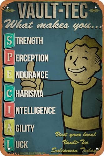 Amazon.com: HOUVSSEN Fallout Plasma Retro Metal Tin Signage Family Cafe ...